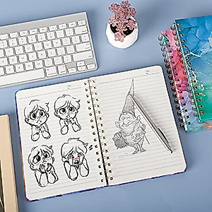 EOOUT 3 Pack A5 Spiral Notebook, Hardcover Spiral Journal, 5.5"x8.3", 80 Sheets College Ruled, for School Office Home Gifts