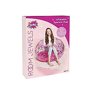 Make It Real Pink Glitter Confetti Inflatable Chair