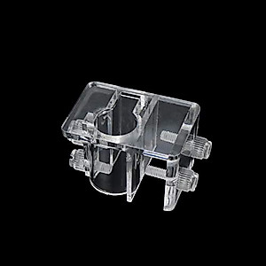 Quluxe 2 Pcs Acrylic Aquarium Soft Tube Fixture Holder for Holding Doing Pump Soft Hose