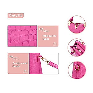 JHVYF Hot Pink Purse Womens Handbag Top Handle Shoulder Bag Tote Satchel Purse Shell Bag 0002