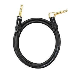 Audio2000's C26003 3 Ft 1/4" TRS Right Angle to 1/4" TRS Cable