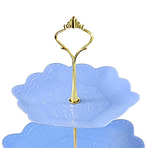 3 Pcs 3-Tier Cupcake Stand Fruit Plate Cakes Stand Tower for Halloween Wedding Home Birthday Tea Party Serving Platter (Hexagon)