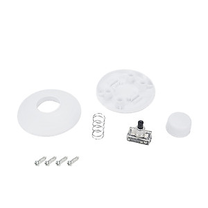 Coshar Pack of 4 Floor Foot Switch, Foot Pedal Lamp Switch Inline, Step-on-Button Control Switch for Light Lamp On-Off Control - White