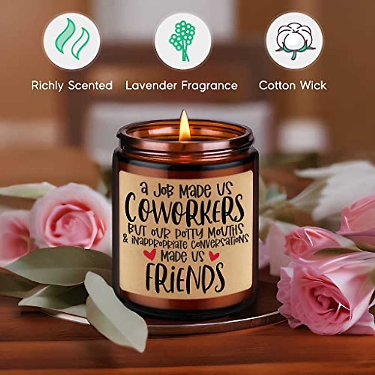 GSPY Scented Candles - Coworker Gifts for Women, Men - Funny Coworker Gifts, Coworker Leaving Gifts - Funny Work, Mothers Day, Birthday, Friendship, Going Away Gift for Coworker, Best Friends, Bestie
