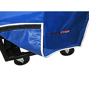 SHOPCraft Heavy Duty Bakery Single Rack Cover, Reusable Commercial Standard Rack Cover with Velcro Closure (Blue)