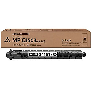 JUHASG Compatible 841813 Toner Cartridge Replacement for Ricoh Ricoh Aficio MP C3003 C3503 C3004 C3504 Lanier MP C3003 C3503 Savin MP C3003 C3503 C3504 Printe MP C3503 Toner Cartridge(1 Pack, Black)