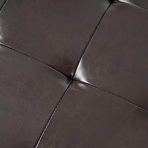 Christopher Knight Home Miriam Ottoman with Storage and Bottom Rack, Brown