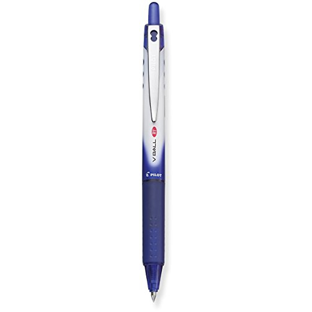 PILOT VBall RT Refillable & Retractable Liquid Ink Rolling Ball Pens, Extra Fine Point, Blue Ink, 12-Pack (26107)