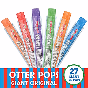 Otter Pops, Giant Original 5.5oz, 27 Ice Pops, Six Zippy Flavors