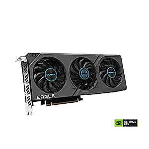 Gigabyte GV-N406TEAGLE-8GD GeForce RTX 4060 Ti Eagle 8G Graphics Card, 3X WINDFORCE Fans, 8GB 128-bit GDDR6, Video Card