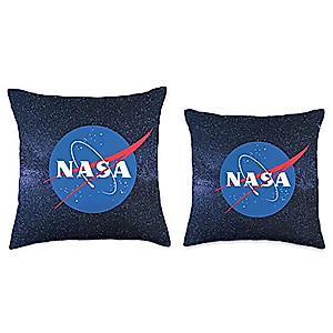Licensed NASA Merchandise NASA Logo Throw Pillow, 18x18, Multicolor