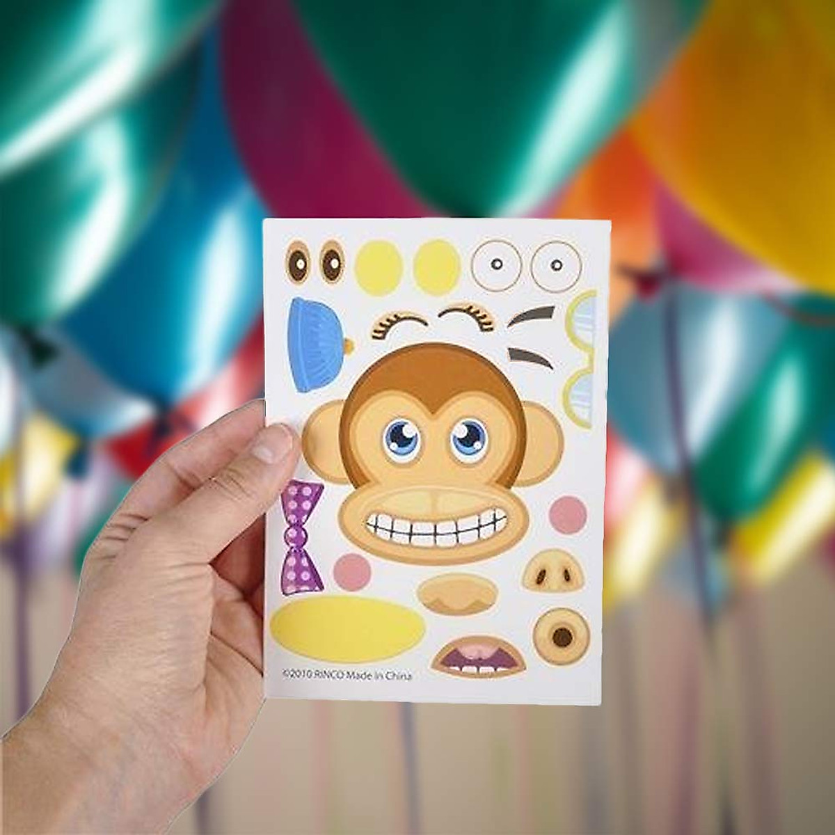 Kicko Make-a-Zoo Animal Sticker Book -12 Pack - Stickers for Kids - Useful in Arts, Parties, Birthdays, Party Favors, Crafts, School, Daycare, Christmas