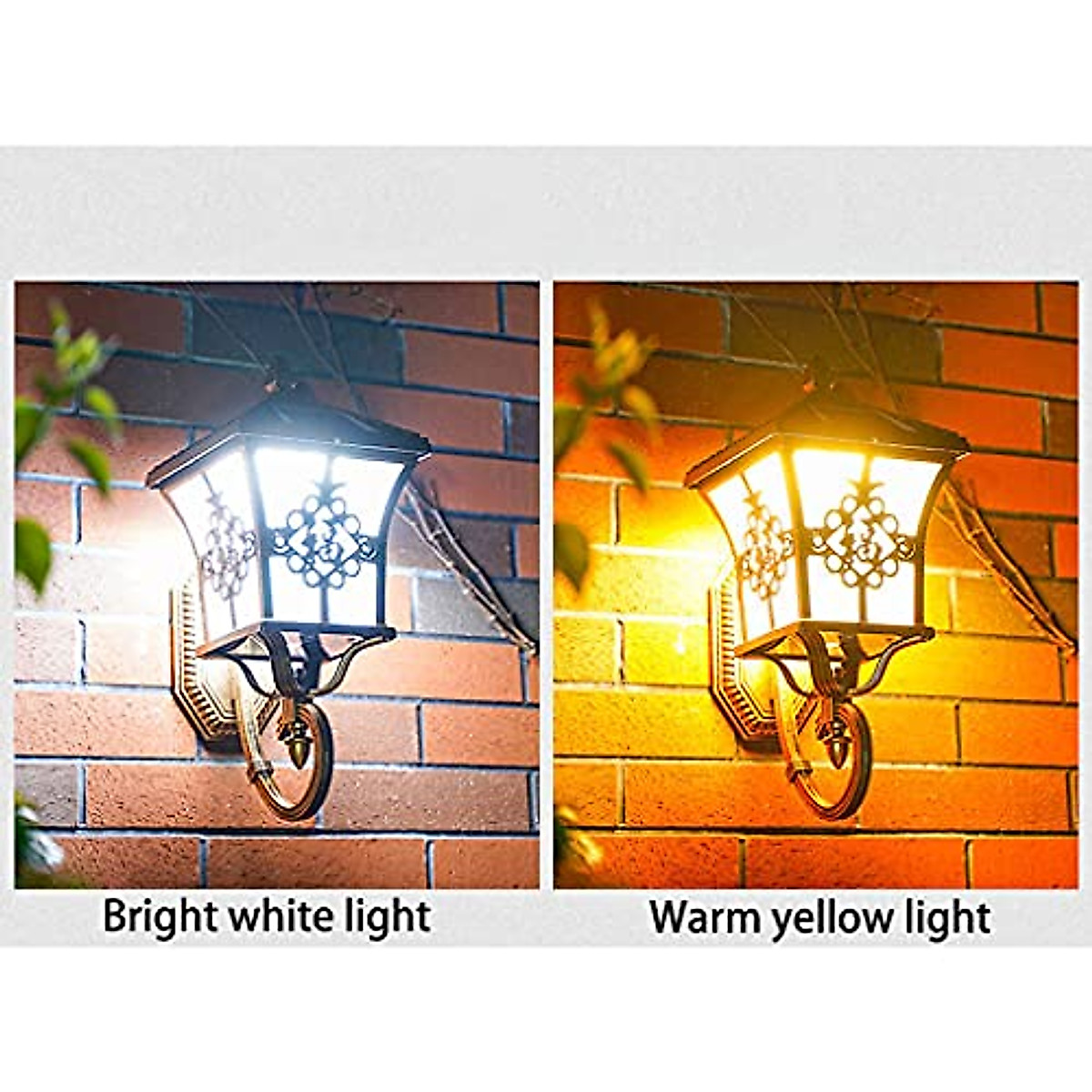 SHIJIANX Solar Lights Outdoor Solar Wall Lantern, Dusk to Dawn Decorative Led Wall Sconce Light Fixture with No Wiring Required -Solar Wall Light-Smart Home Outdoor Waterproof Garden Light