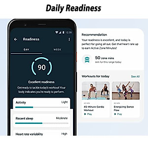 Fitbit Versa 2 Health and Fitness Smart Watch (Petal/Copper Rose) with Heart Rate Monitor, S & L Bands, Bundle with 3.3foot Charge Cable, Wall Adapter, Screen Protectors & PremGear Cloth