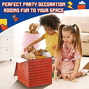 6 Pcs Brick Block Boxes 11.8 Inch, Halloween Trunk or Treat Decorations, Party Favor Box, Mystery Boxes, Props Boxes for Game Party Decorations Birthday Party Supplies