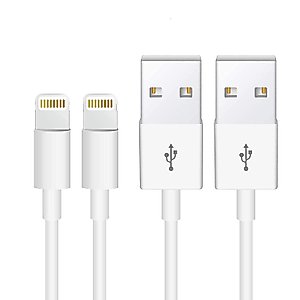2Pack Apple Original Cable [Apple MFi Certified] Lightning to USB Cable Compatible iPhone 13/12/11 Pro Max/XS MAX/XR/XS/X/8/7/Plus/6S iPad AirPods,iPod Touch (1M/3.3FT) Original Certified - White