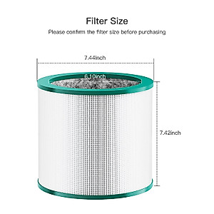 Dyson Air Purifier Filter Replacement, MORENTO Air Purifier Filter Replacement for Dyson Tower Purifier Pure Cool Link TP01, TP02, TP03, BP01, AM11, Compare to Part 968126-03 (2 Pack)