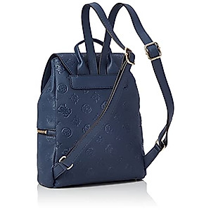 GUESS womens Helaina Flap Backpack, Navy, one size US