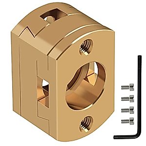 ENOMAKER Upgrade Brass Z Axis Coupler Oldham Coupling Avoid Vibration Improve Printing Quality for Creality Ender 3 Pro V2 CR-10 CR-10S Pro 3D Printer Accessory T8 Lead Screw Hotbed