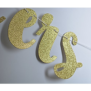 Cheers to 80 Years Banner - Happy 80th Birthday Party Decorations - 80th Wedding Anniversary Decorations-Gold
