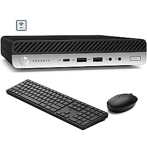 HP ProDesk 400 G3 Mini PC, Intel Core i5-6500T Processor, 16GB DDR4 RAM, 256GB SSD, Windows 10 Pro, WiFi AC1200, Bluetooth, USB 3.0, Display Ports, TJJ Mouse Pad