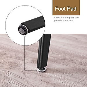 ivinta Round Glass Dining Table for 2-4 People, Modern Leisure Table with Wood Legs for Kitchen Dining Room Living Room, Space Saving, 31.5 inch RD80 (Black)