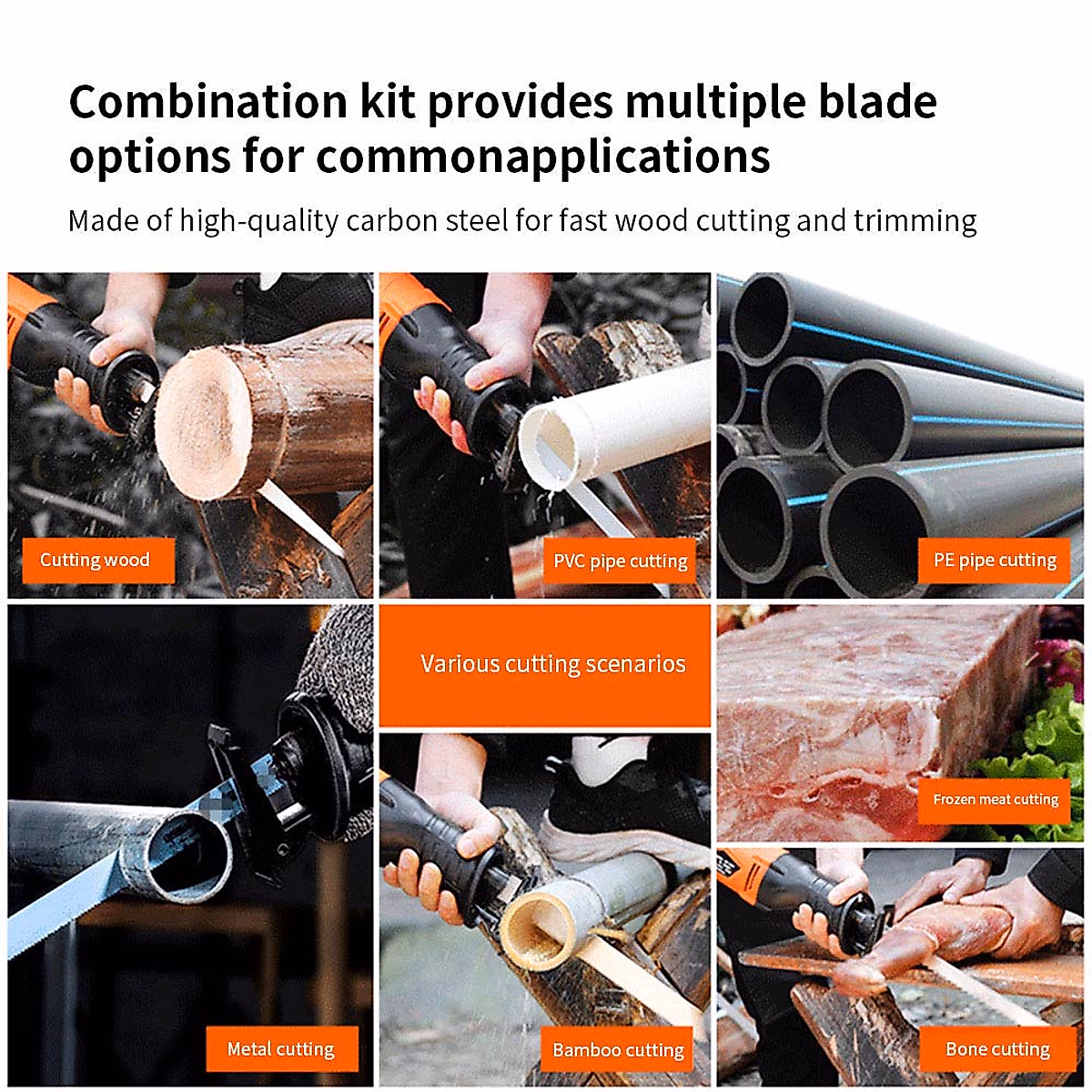 5-Piece T-Shank Jigsaw Blade Set 180mm Long Clean and Fast Cuts Wood Cutting Jigsaw Blades