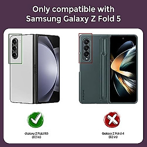 Meifei for Samsung Galaxy Z Fold 5 Case Liquid Silicone Case Dual Layer Hybrid Hard PC Soft Silicone Gel Rubber Bumper Slim Fit Shockproof Protective Phone Case for Samsung Galaxy Z Fold 5 5G, Black