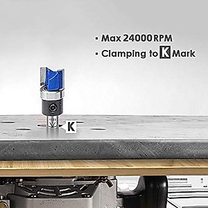 KOWOOD Plus Round-Over Edging/45° Chamfer/Core Box/90° V Groove Router Bit Set in C3 Carbide Tipped for Woodwork (Round-Over Edging)
