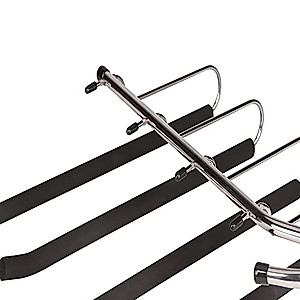 Pants Hangers, HAIZLUOP 2pcs Metal Space Saving Magic Hangers, 4 Layers (Black)
