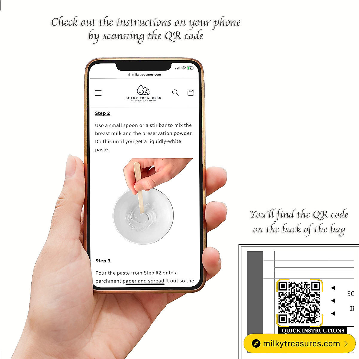 Milky Treasures Preservation Powder for DIY Breastmilk Jewelry | Breastfeeding Keepsake | New Mom Gifts for Pregnant Women | Mix with UV Resin or Epoxy | Mother's Day (0.5 oz)