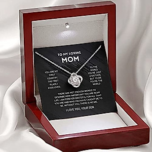 Mom - You're The World - Necklace Gift from Son Standard Box