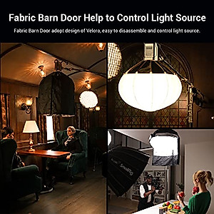 SmallRig RA-L65 Lantern Softbox Quick Release-One Step, 26in Light Modifier with Fabric Barn Doors, Softbox Diffuser for SmallRig Video Light 120B, 120D, 220B, 220D and Other Bowens Mount Light-3754