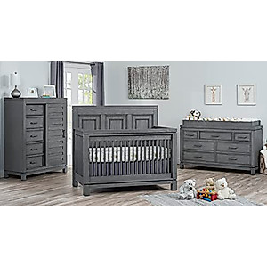 Soho Baby 40037520 Manchester Premium Soft Closing 7-Drawer Dresser, Wire Brush Rustic Gray Finish