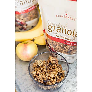 Erin Baker's Homestyle Granola, Fruit & Nut, Ancient Grains, Vegan, Non-GMO, Cereal, 12 Ounce (Pack of 6)