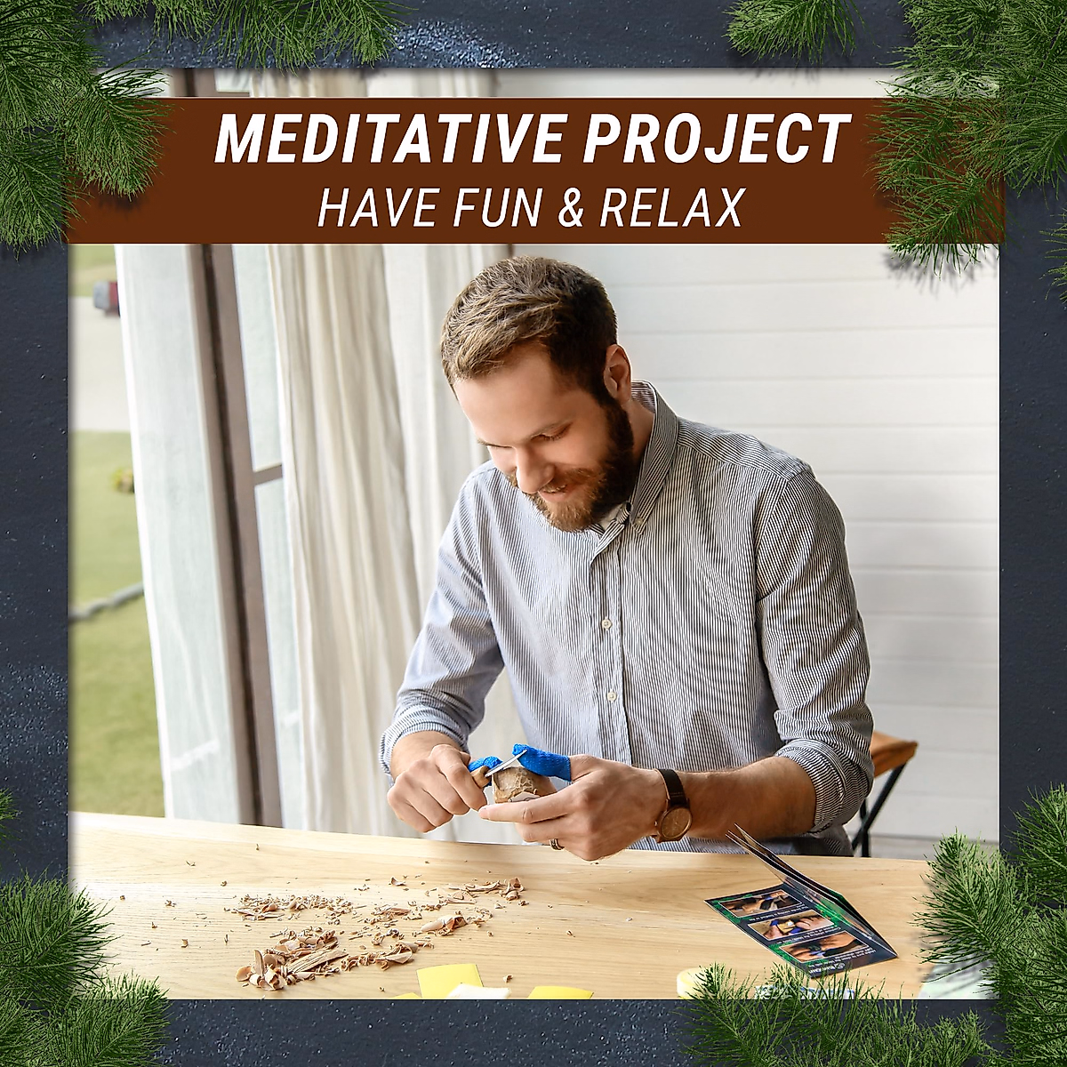 BeaverCraft, Wood Carving Kit Comfort Bird DIY - Complete Starter Whittling Knife Kit for Beginners Adults and Teens - Book Fun Project Carve Bird Hobby Whittling Knife - Learning Woodworking