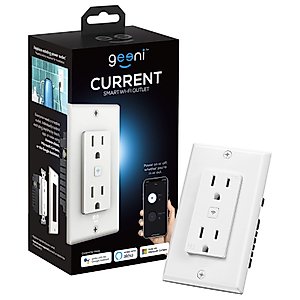 Geeni Smart WiFi in-Wall Outlet, White, 2 Outlets – No Hub Required – Smart Outlet Works with Amazon Alexa, Google Home, Requires 2.4 GHz WiFi