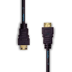 SatelliteSale Digital 1.4 Mini HDMI to HDMI Cable Universal Wire 4K/30Hz 10.2Gbps PVC 2160p Black Cord 3 Feet