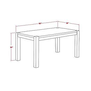 East West Furniture CNAB7-NN-35 Dining Table Set, 7-Piece