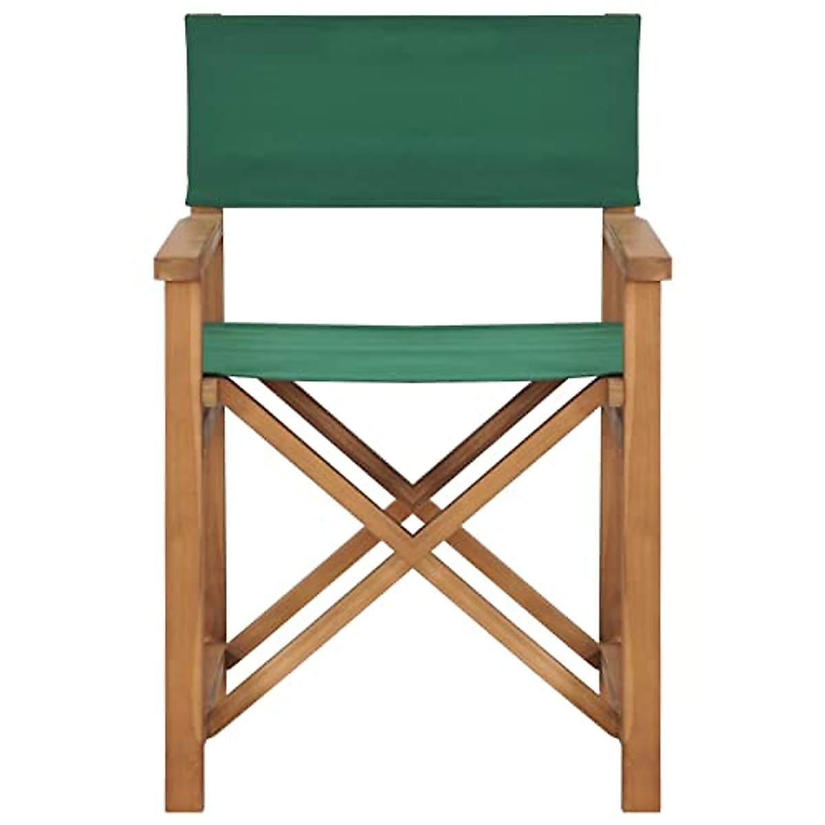 Tidyard 2 Piece Folding Director's Chairs Teak Wood Fabric Seat Portable Chairs for Camping, Balcony, Picnic, Fishing, Lawn, Outdoor Furniture 22.6 x 21.5 x 33.5 Inches (W x D x H)