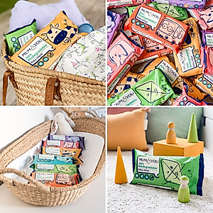 Mum & You Biodegradable Compostable Vegan Registered Plastic Free Baby Wet Wipes with Recyclable Packaging, 99.4% Water, 0% Plastic, Hypoallergenic & Dermatologically Tested (Pack of 6)