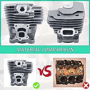 Adefol 47MM Nikasil Chainsaw for Stihl MS362 MS362C Cylinder Piston Spark Plug Kit Replacement Parts for 1140 020 1200
