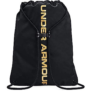 Under Armour Adult Ozsee Sackpack , Black (006)/Metallic Gold , One Size Fits All