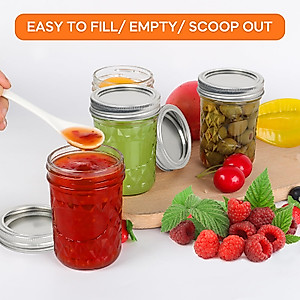 Jaisie.W Mason Jars 8 oz with Lids&Bands 12Pack, Small Canning Jars 8 oz - 8 oz Glass Jars with Lids for Oats/Jelly/Jams/Crafts/Candles