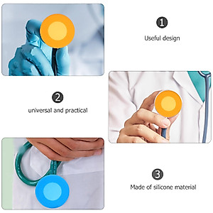 Healvian 16Pcs Covers，Portable Silicone Cover，Silicone Spare Parts， Diaphragm Covers for Doctor， Replacement Parts， Silicone Cover