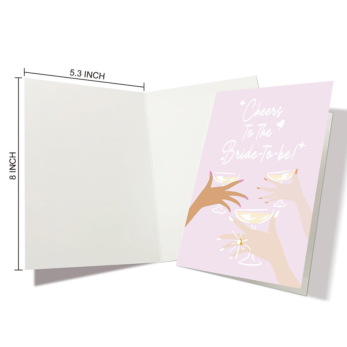 Nchigedy Sweet Bridal Shower Card, Funny Engagement Card for Her, Wedding Congratulations Card, Cheers To The Bride To Be