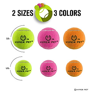 Hyper Pet MINI Tennis Balls for Dogs (Pet Safe Dog Ball Dog Tennis Balls for Exercise & Training) Dog Ball Interactive Dog Toys work with Hyper Pet K9 Kannon MINI Dog Ball Launcher - 4 Pack MINI Pink