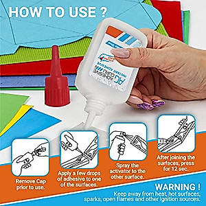 Adhesive Guru CA Glue with Activator Woodworking (2 x 3.5 oz - 2 x 13,5 fl oz) Ca Glue for Woodworking, Cyanoacrylate Glue and Activator (2 Pack)