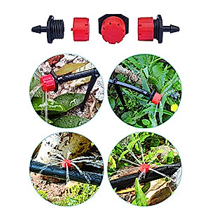 Kalolary 150PCS Drip Irrigation Kit Accessories Plant Watering System Adjustable Micro Flow Drip Irrigation Dripper DIY Automatic Irrigation Set for Gardens, Lawns, Greenhouses