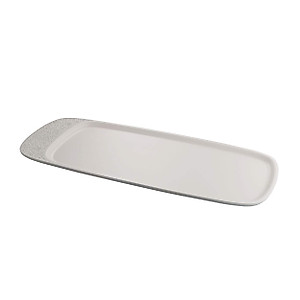 Alessi MW72/22 LG Dressed en plein air Serving plate in melamine with relief decoration, Light Grey.